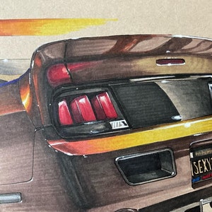 Handmade Mustang S197 Drawing: Original Car Art (9x12") - Etsy