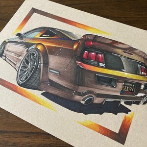 Handmade Mustang S197 Drawing: Original Car Art (9x12") - Etsy