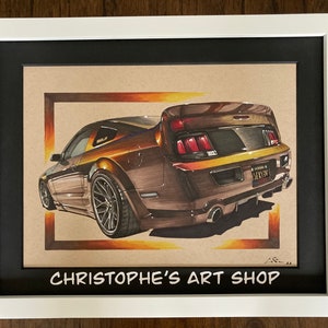 Handmade Mustang S197 Drawing: Original Car Art (9x12") - Etsy