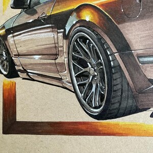 Handmade Mustang S197 Drawing: Original Car Art (9x12") - Etsy