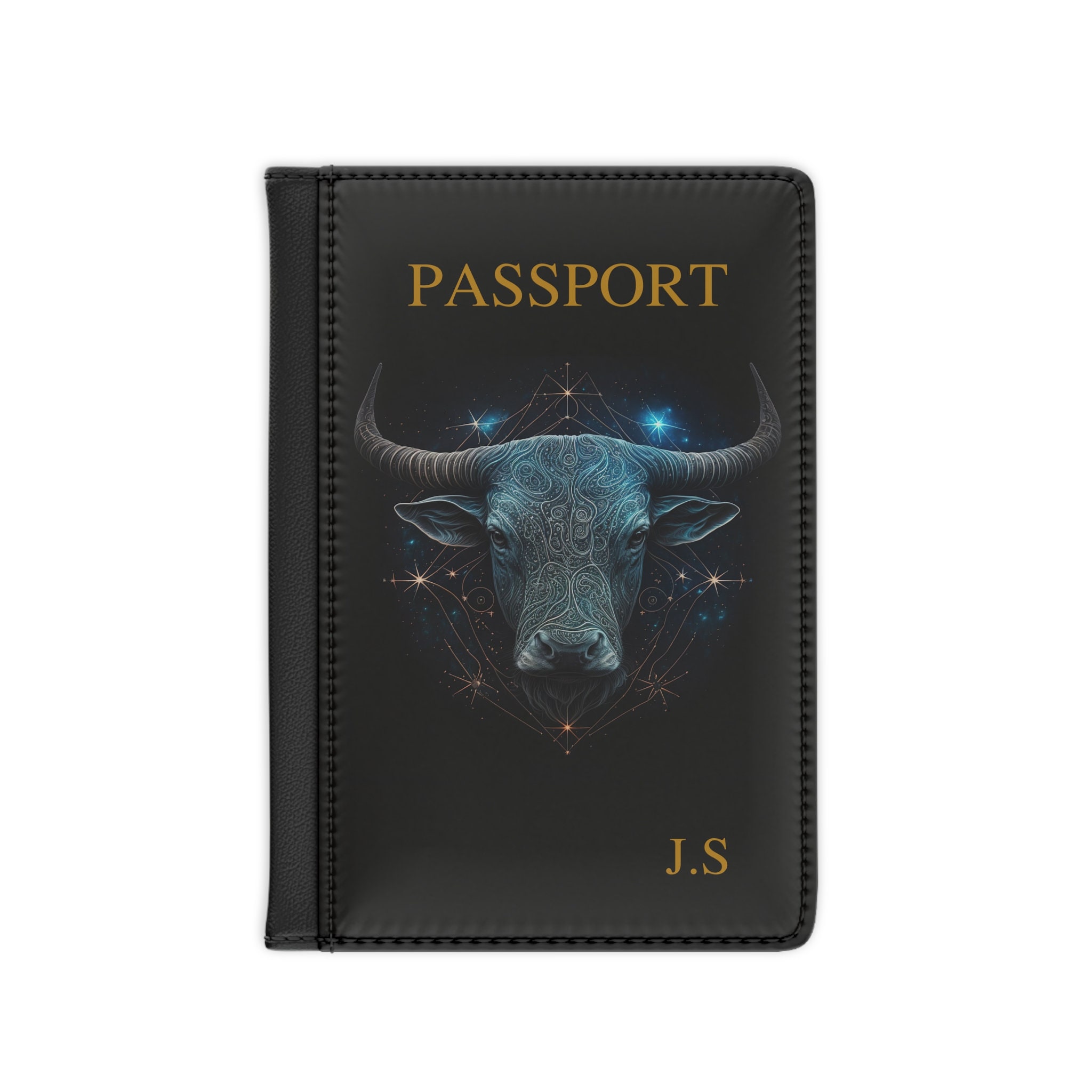 Personalized Faux Leather Passport Cover Wallet Taurus Bull Horoscope ...