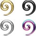 Surgical Steel Black Spiral Coil Ear Taper Earring Expander Stretcher ...