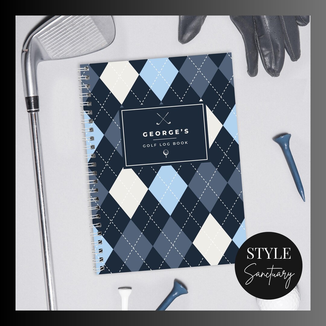 Personalised A5 Golf Log Book - Journal Diary Notebook for Golfer ...