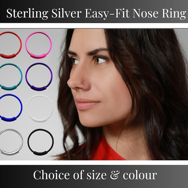 Simple Sterling Silver Nose Ring - Etsy