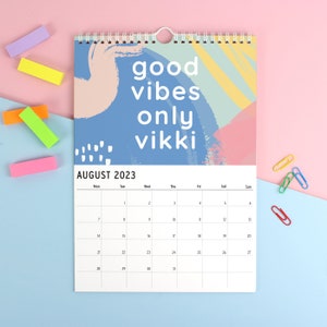 Personalised A4 Positive Thinking Calendar - Monthly Wall Planner With ...
