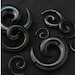 Surgical Steel Black Spiral Coil Ear Taper Earring Expander Stretcher ...
