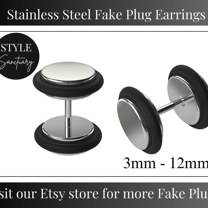 Faux Plug Earrings - Etsy
