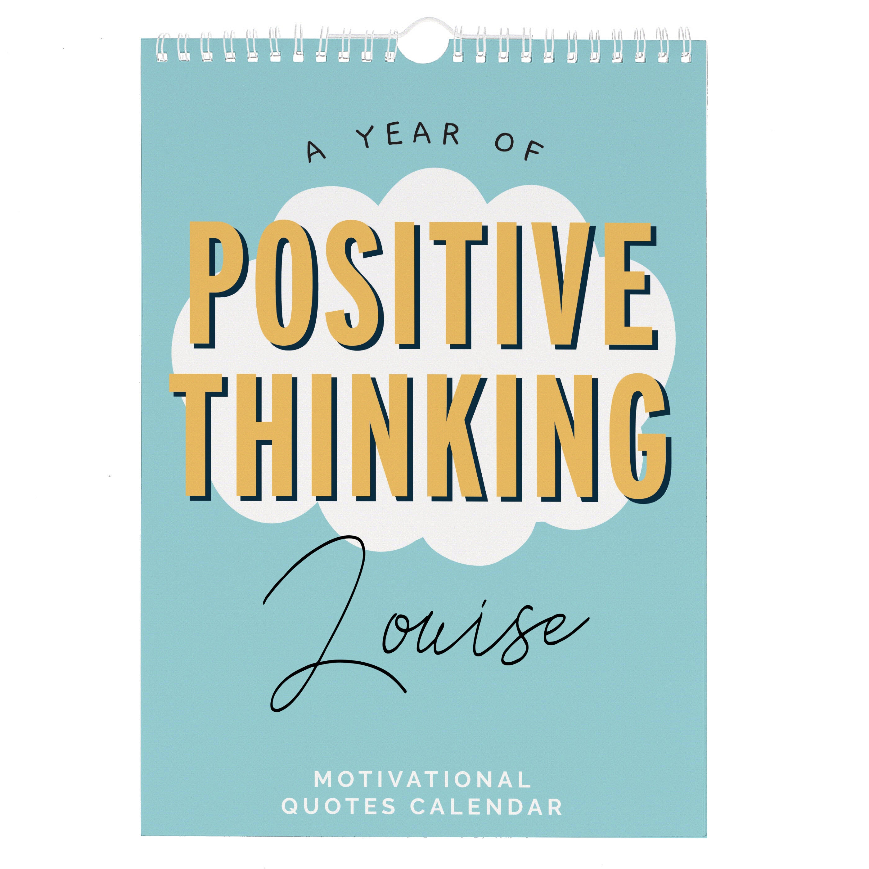 Personalised A4 Positive Thinking Calendar - Monthly Wall Planner With ...