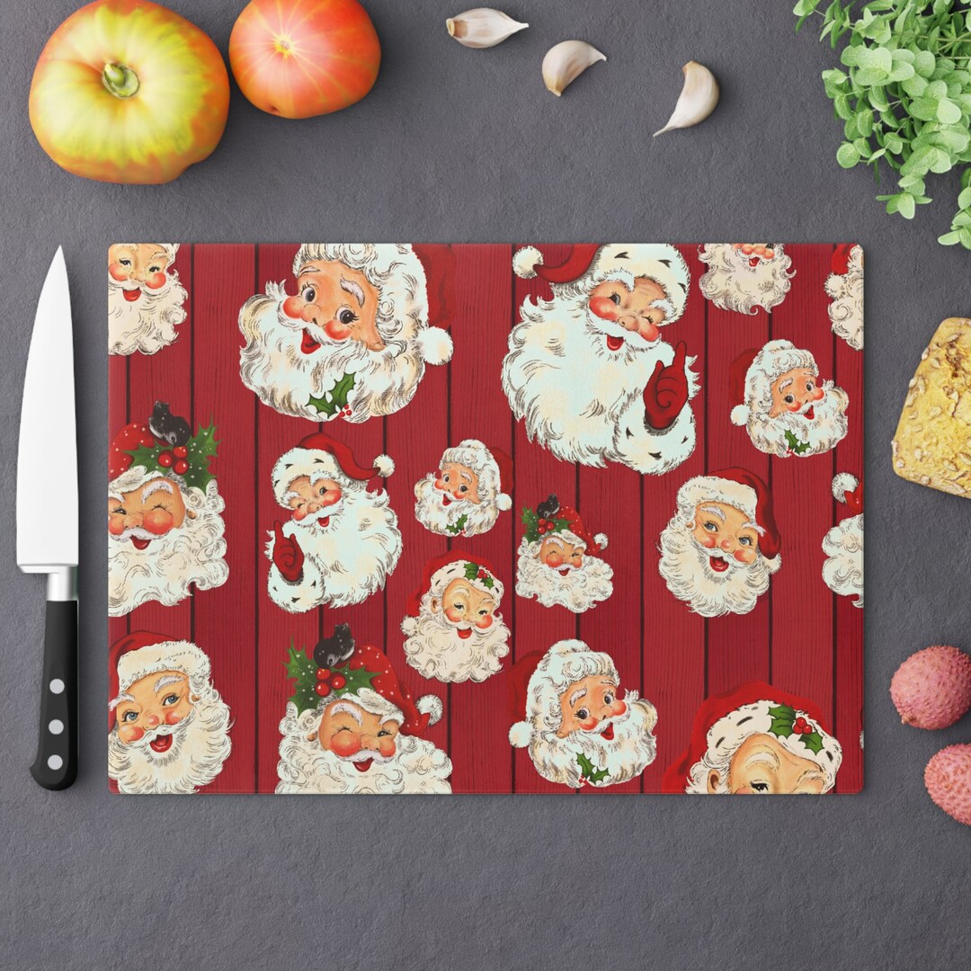 Santa Claus Cutting Board Father Christmas Chopping Block Xmas Serving ...