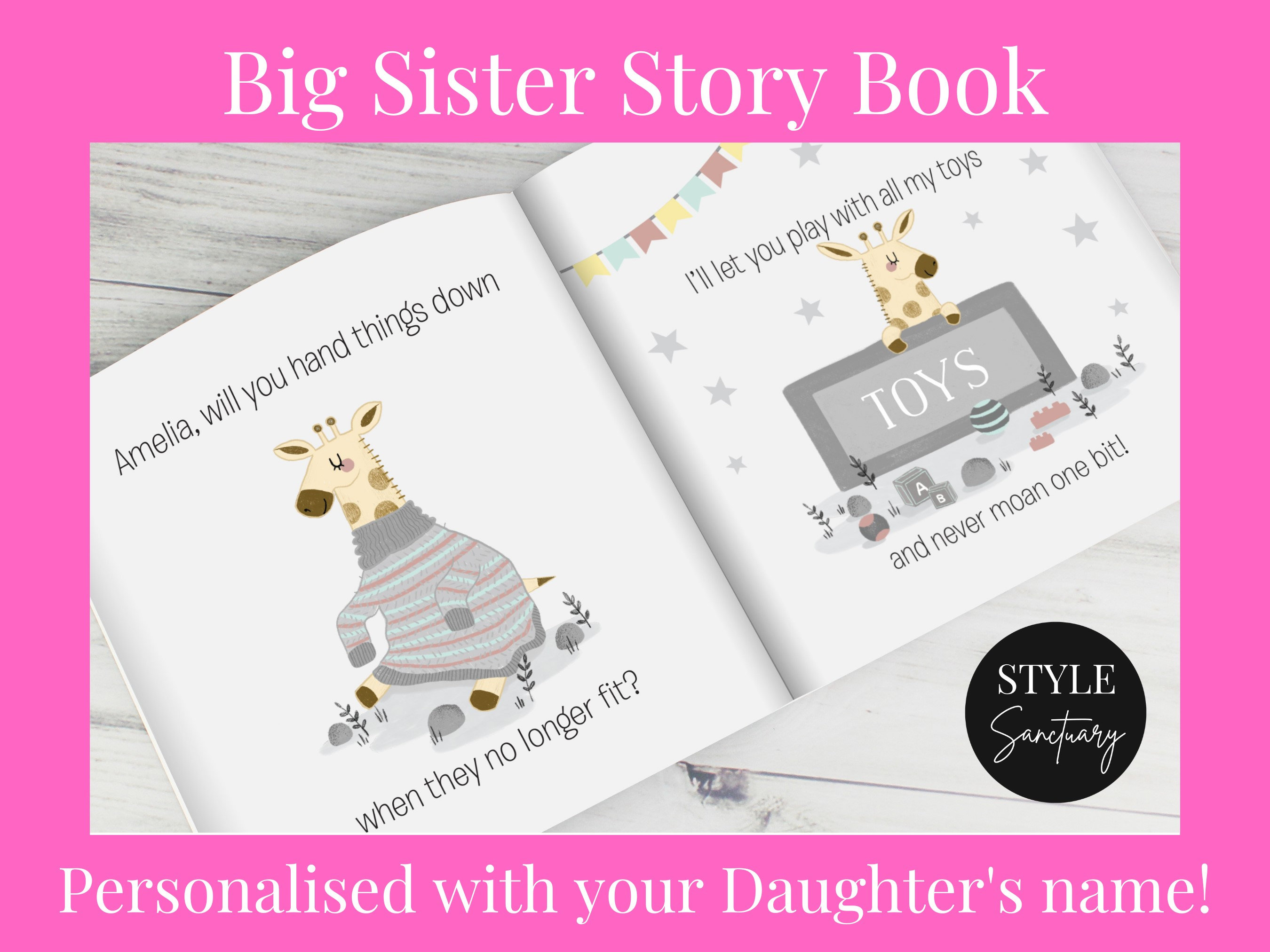 Personalised Big Sister Children's Story Book New Brother or Sister ...