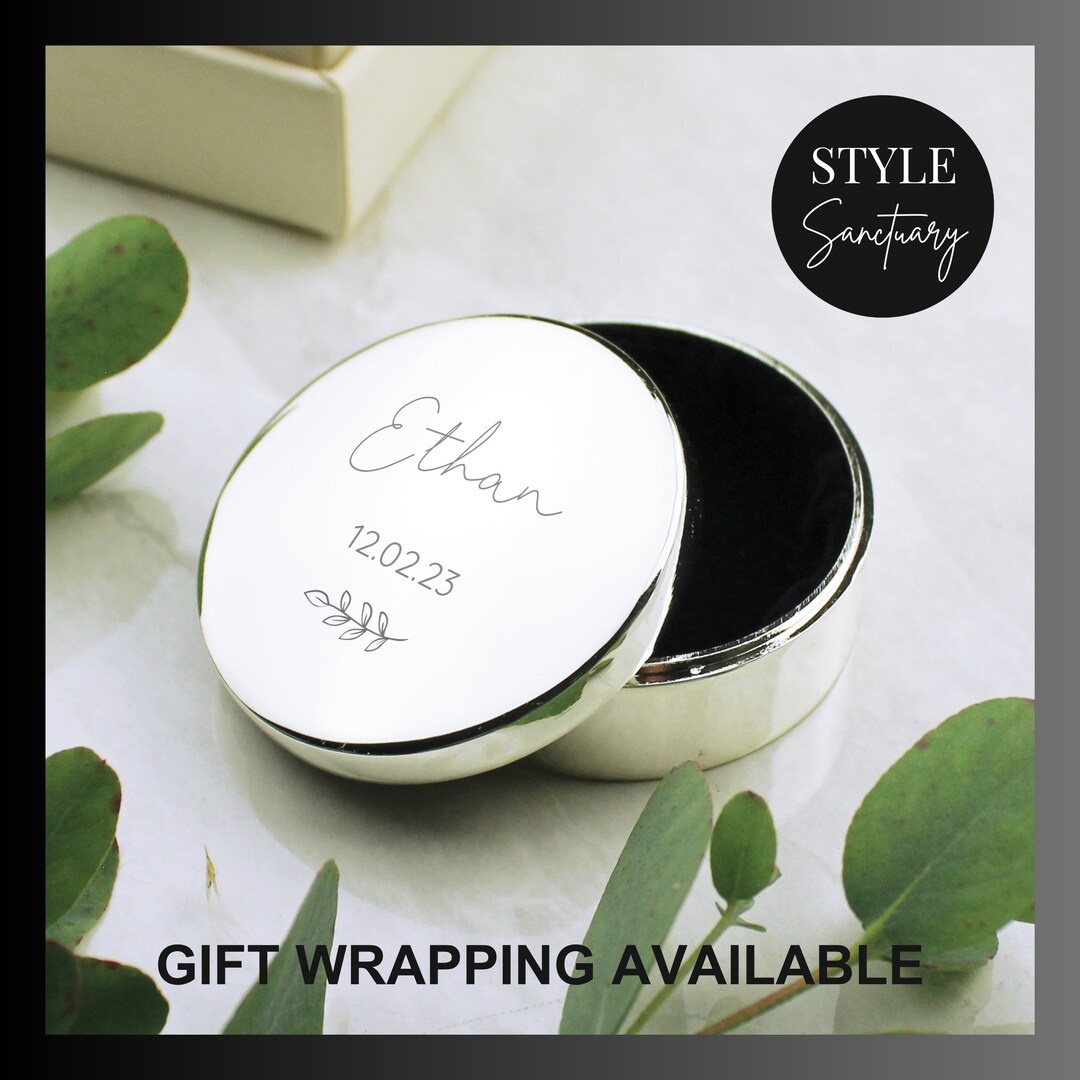 Personalised Engraved First Tooth or Curl Trinket Box - Preserve ...