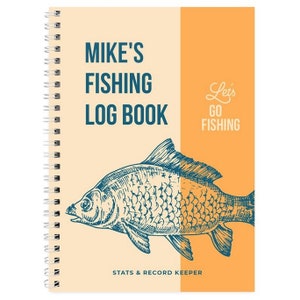 Personalised A5 Fishing Log Book - Journal Diary Notebook - Anglers ...
