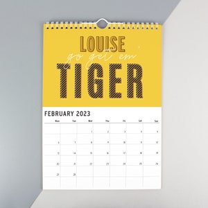 Personalised A4 Positive Thinking Calendar - Monthly Wall Planner With ...