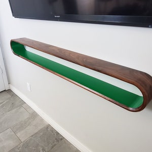 Minimalist Floating Media Console Mid-century Modern Curved Floating ...