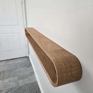 Minimalist Floating Media Console | Mid-century Modern Curved Floating ...