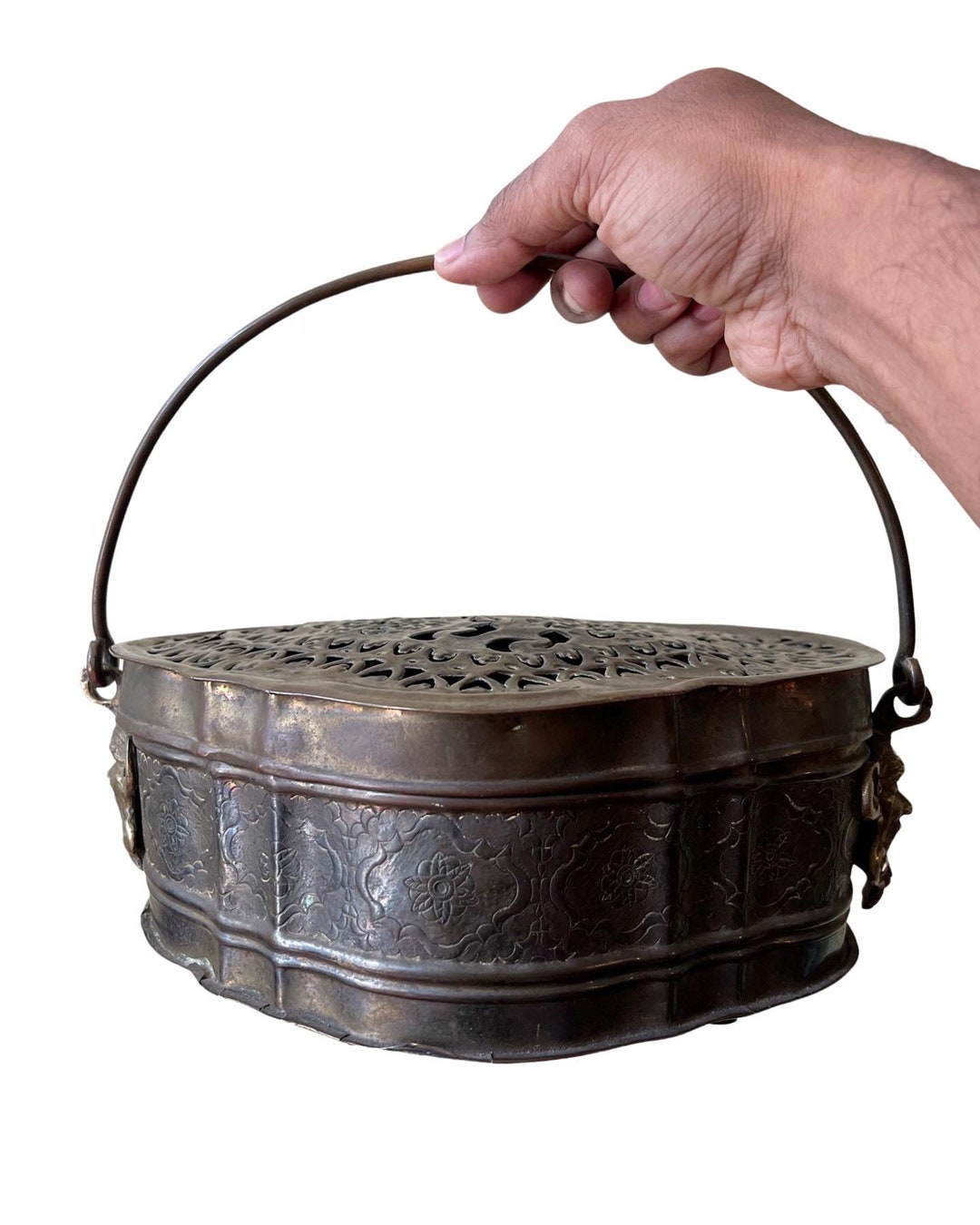 Antique 19th Century Brass Box - Etsy