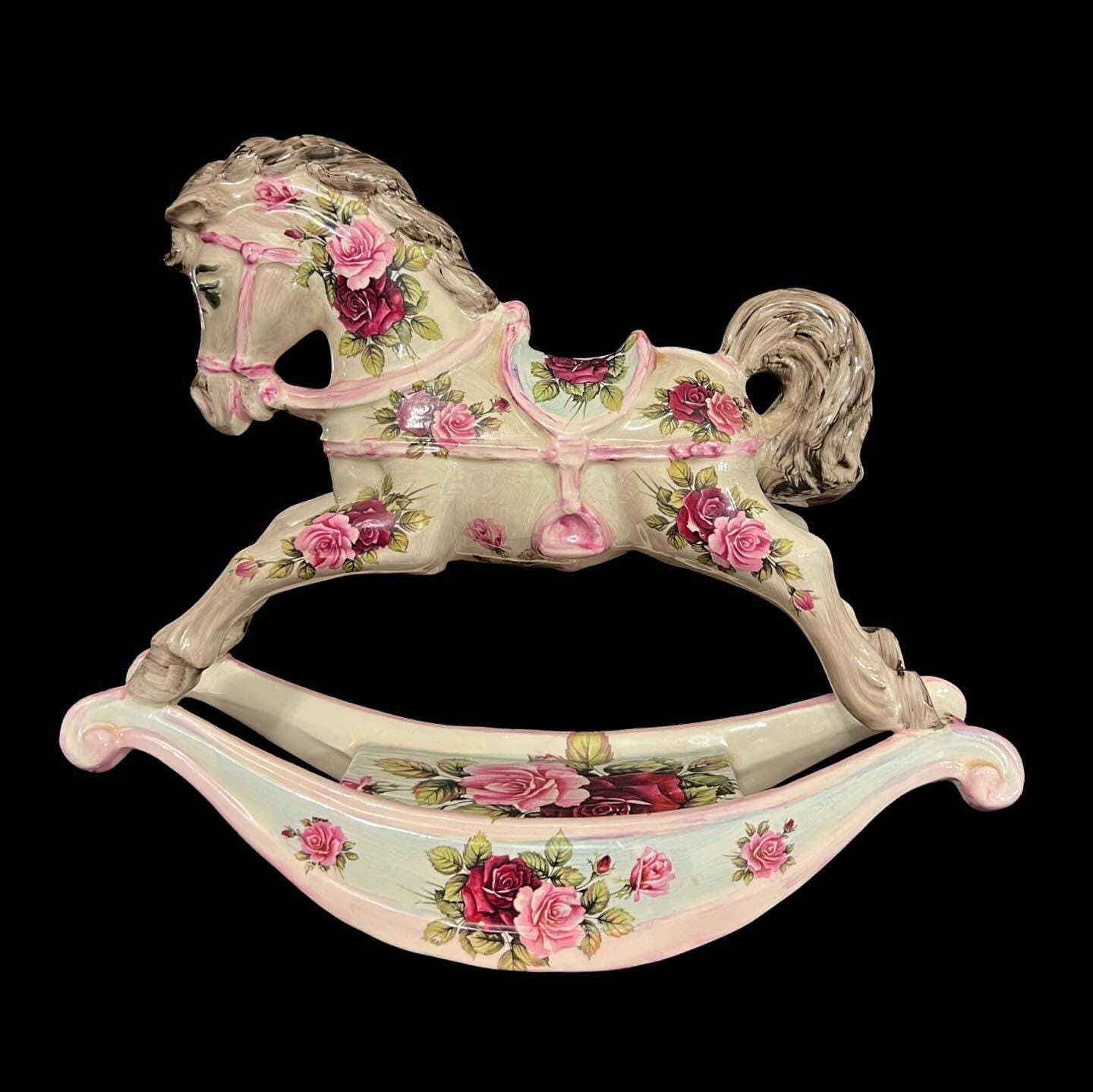 Floral Porcelain Rocking Horse - Etsy