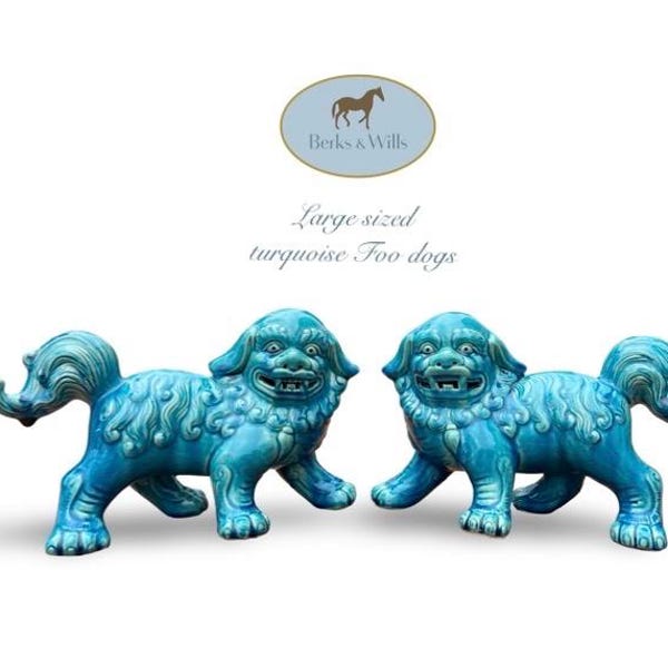 Turquoise Foo Dogs - Etsy