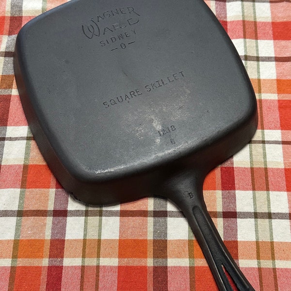 Antique Cast Iron Square Pan - Etsy