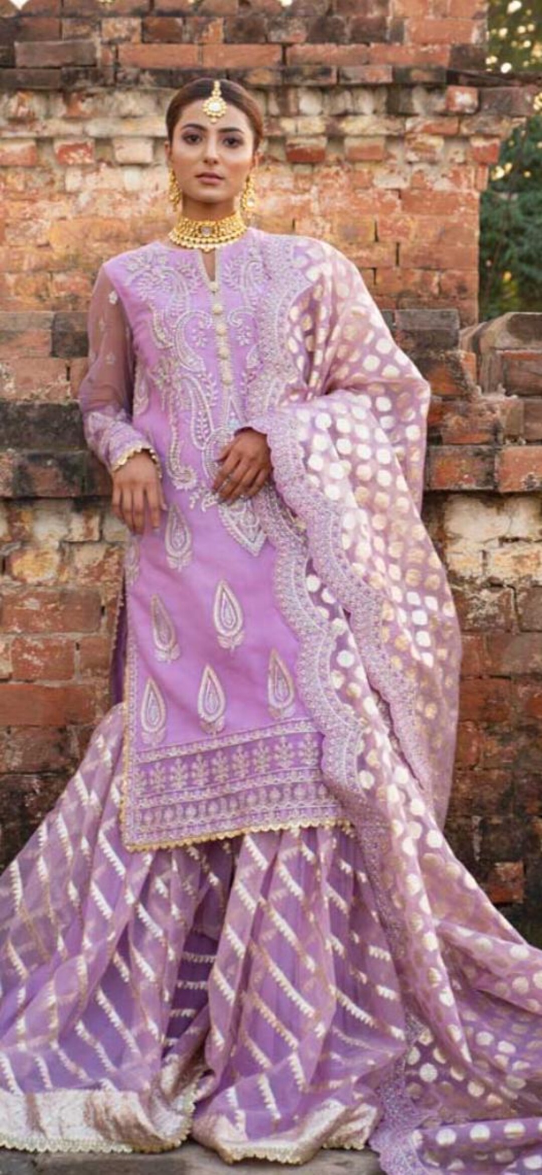 Embroidered Pakistani Wedding Dress: Designer Salwar Kameez Lengha - Etsy