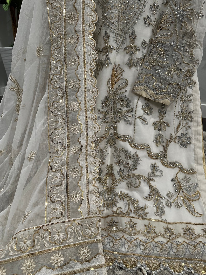 Pakistani Salwar Kameez Chiffon Embroidered With Chiffon Dupatta Outfit ...