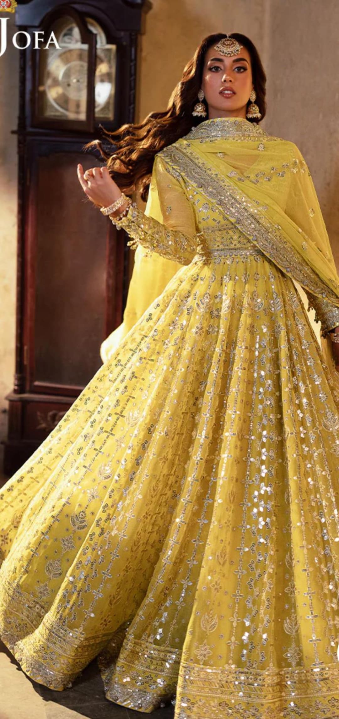 Pakistani Wedding Designer Asim Jofa Dress Salwar Kameez Chiffon ...