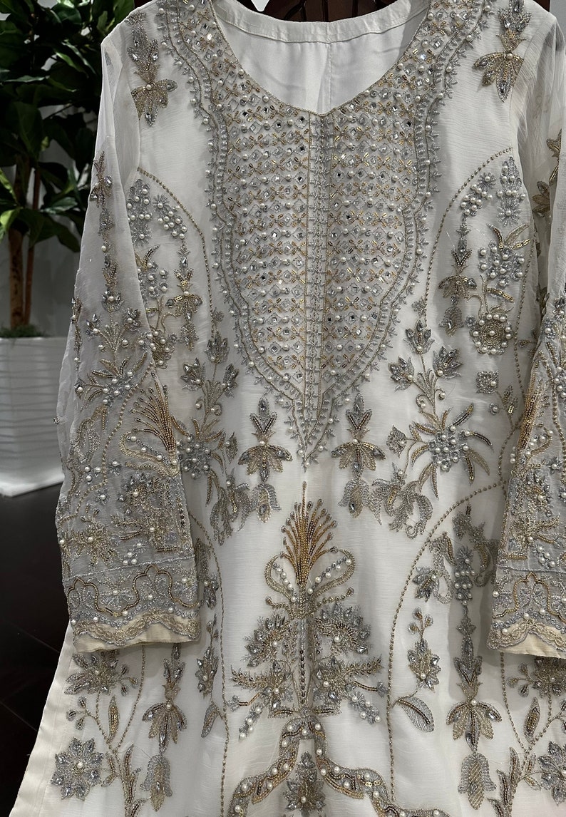 Pakistani Salwar Kameez Chiffon Embroidered With Chiffon Dupatta Outfit ...