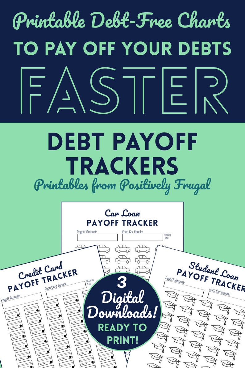 Debt Payoff Trackers, Printable Debt-free Charts, Credit Card Payoff ...