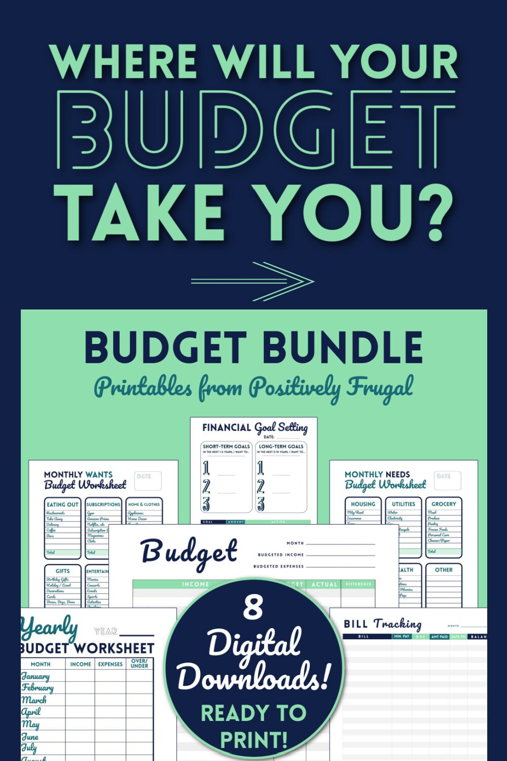 Budget Bundle Kit for Printable Budget Binder, Finance Planner, Savings ...