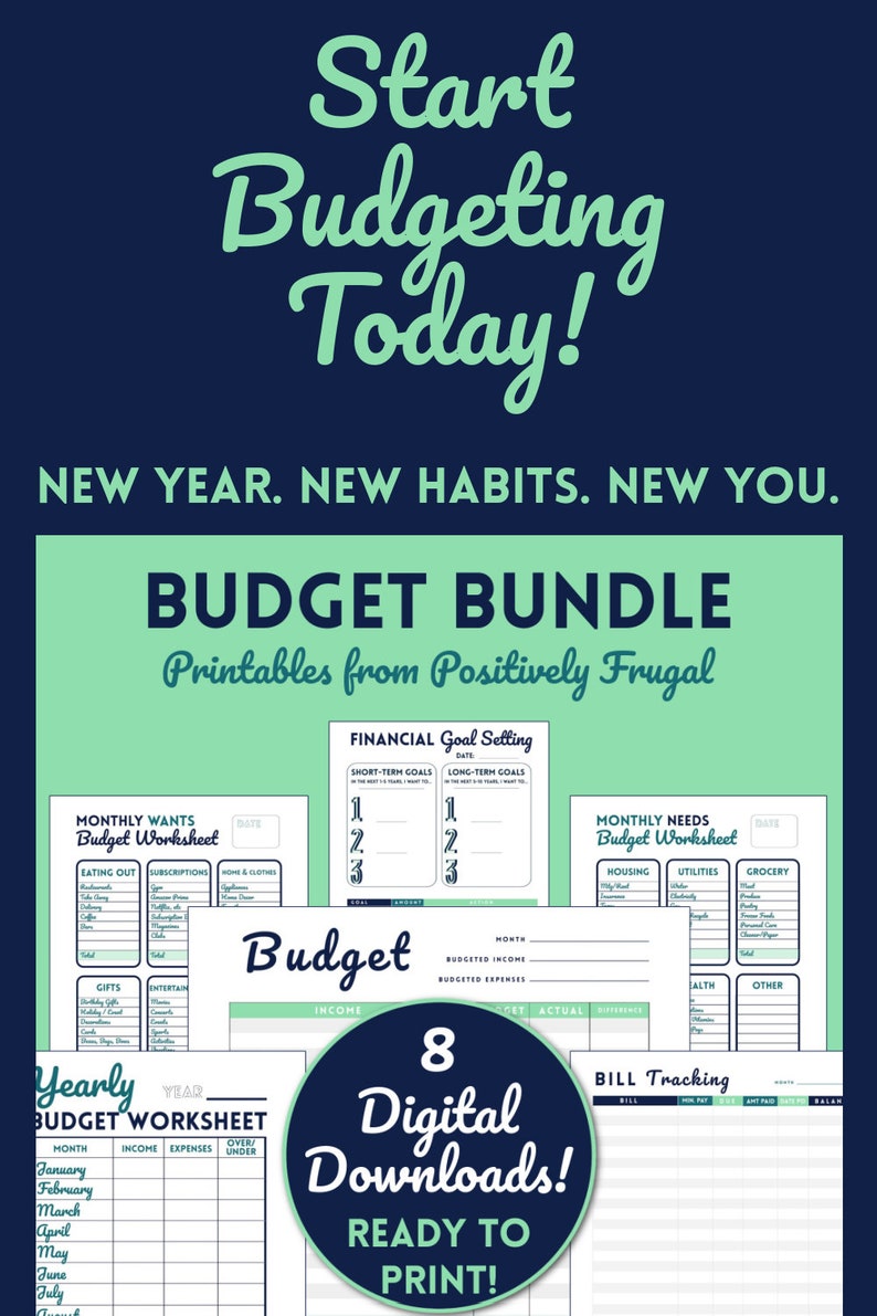 Budget Bundle Kit for Printable Budget Binder, Finance Planner, Savings ...