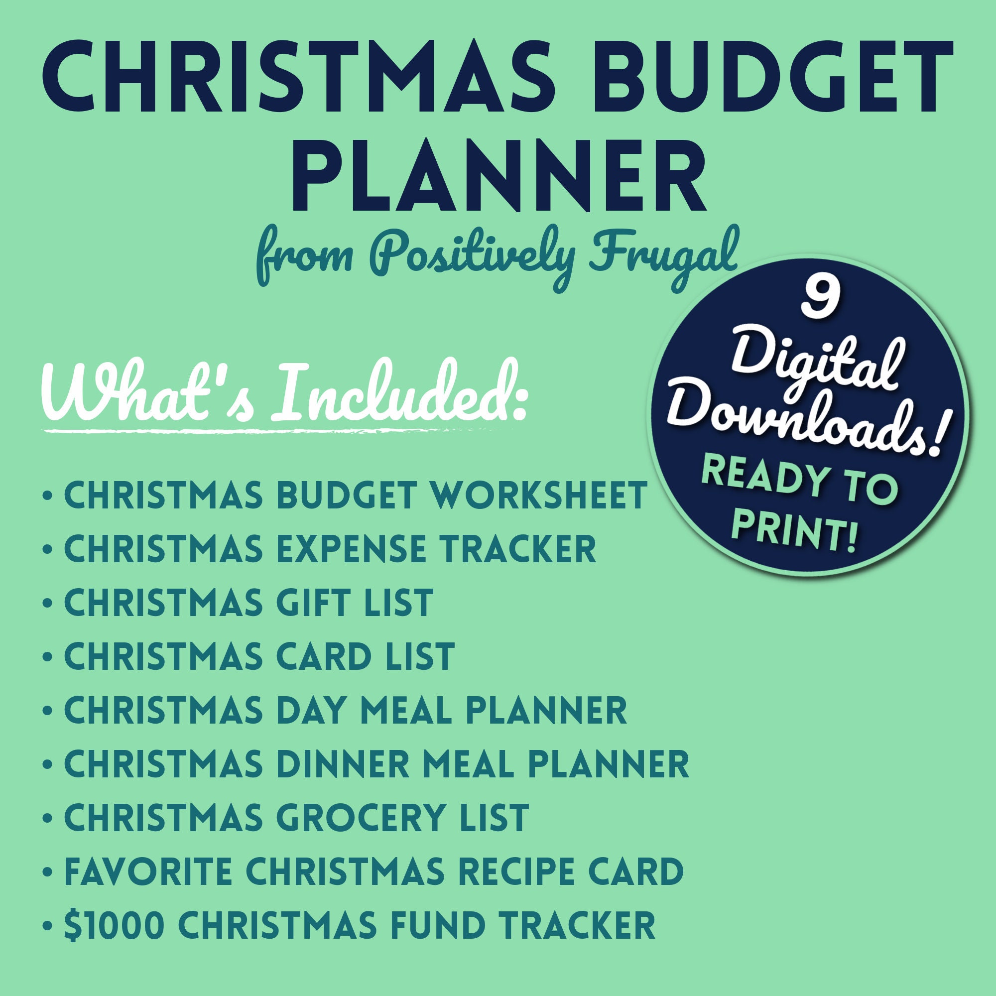 Christmas Budget Planner Kit, Christmas Gift List, Xmas Card List ...
