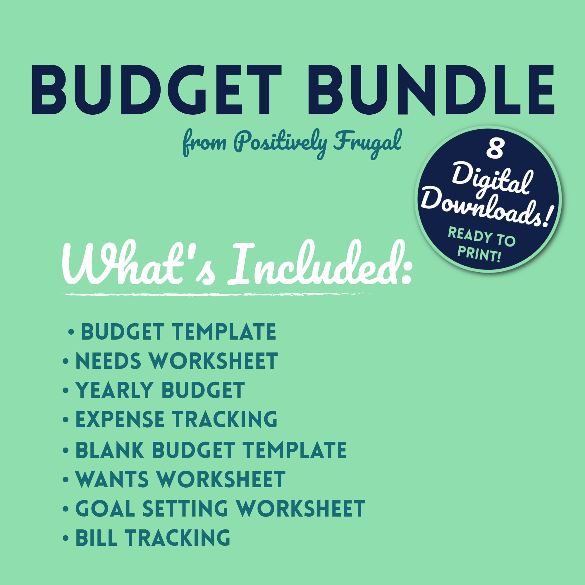 Budget Bundle Kit for Printable Budget Binder, Finance Planner, Savings ...