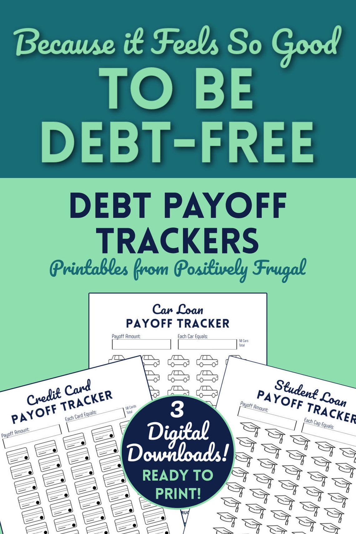 Debt Payoff Trackers, Printable Debt-free Charts, Credit Card Payoff ...