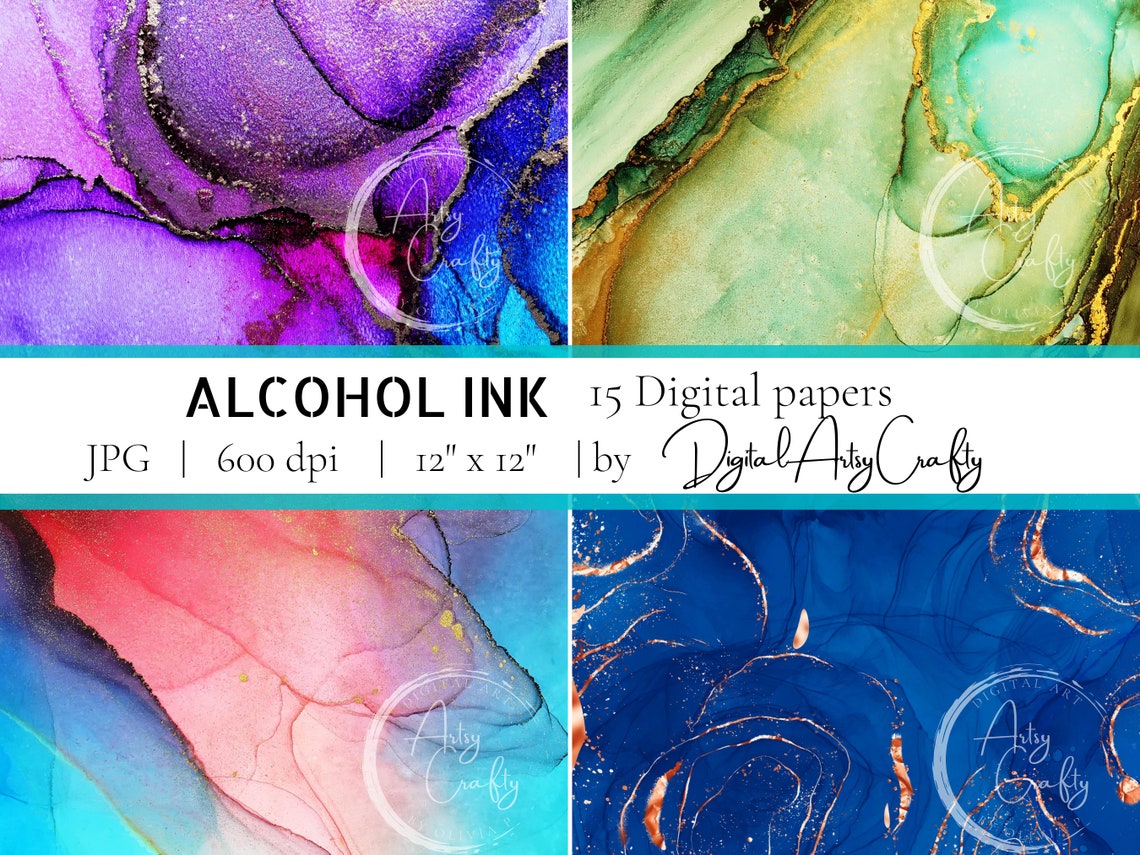 INSTANT DOWNLOAD Alcohol Ink Digital Paper for Commercial Use - Etsy