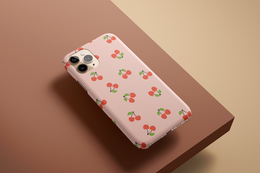 Pink Smiling Cherry Pattern Custom iPhone 14 13 12 11 Pro Max - Etsy