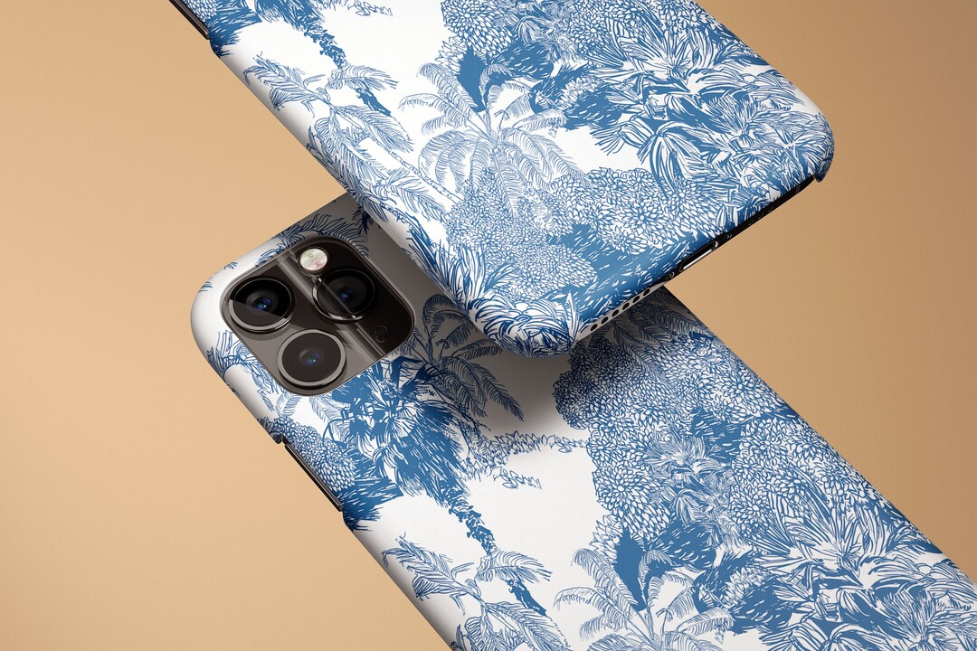 Toile De Jouy iPhone 14 13 12 Pro Max Mini Case, Chic French Country ...