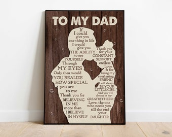 To My Dad Poster - Etsy