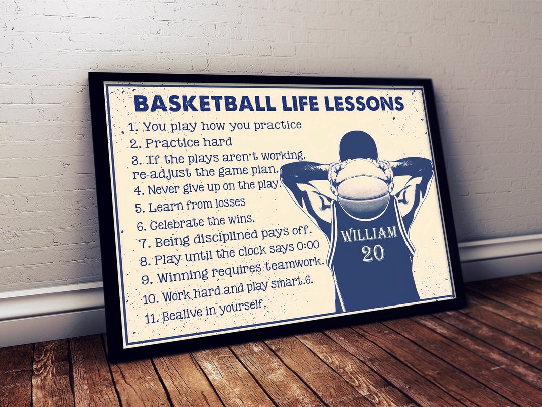 Basketball Life Lessons Poster Basketball Poster - Etsy