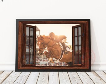 Horse Show Jumping Poster - Etsy