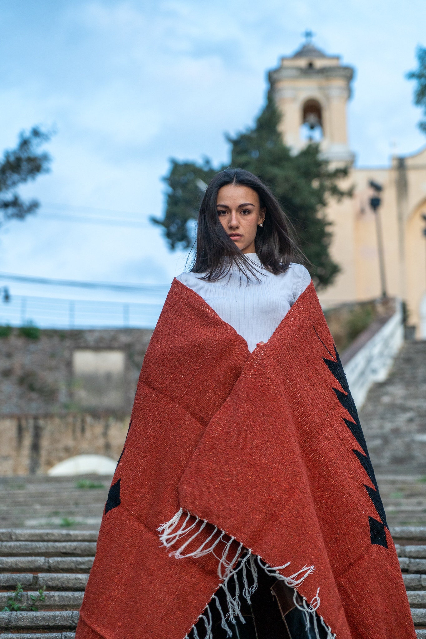 Twin Volcanoes Blanket | Mexican Handmade Blanket - Etsy