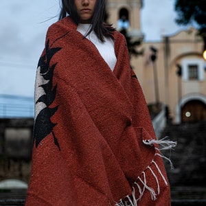 Twin Volcanoes Blanket | Mexican Handmade Blanket - Etsy
