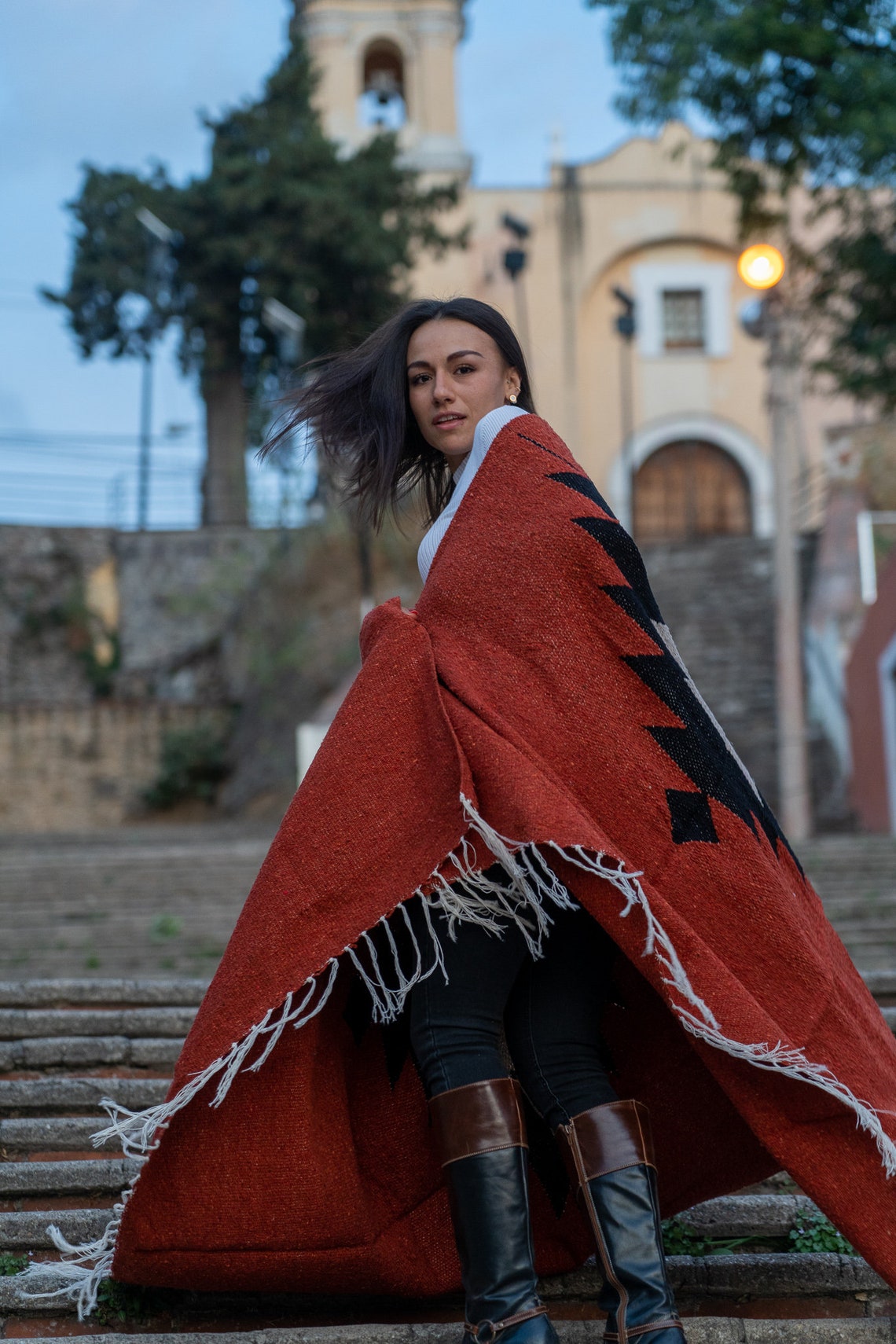 Twin Volcanoes Blanket | Mexican Handmade Blanket - Etsy