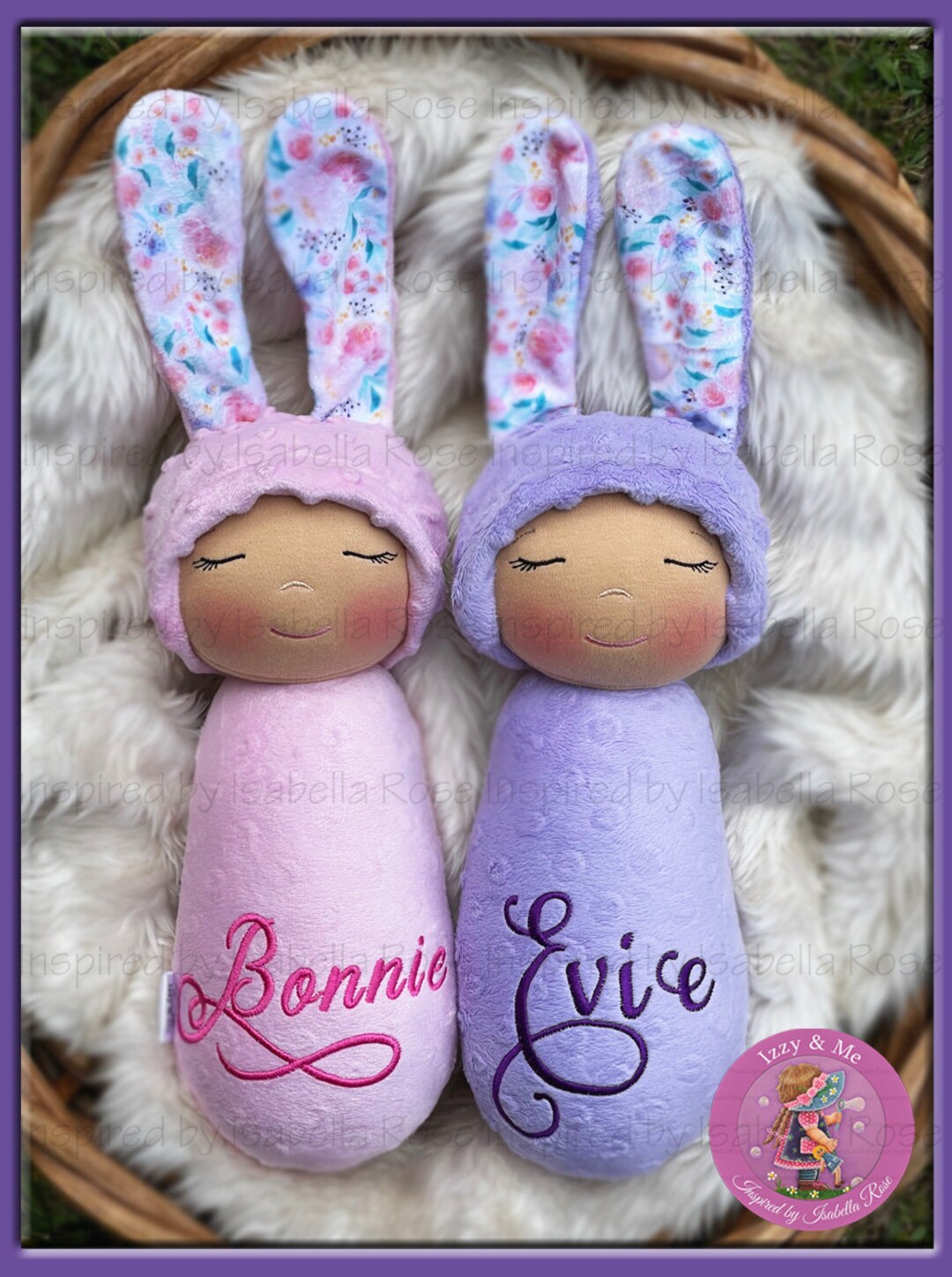 Bunny Boo, Cuddle Doll, 1st Birthday Doll, Personalised Gift, Name, 1st ...