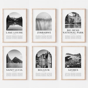 Set of Travel Modern Posters - CHOOSE ANY LOCATION, Travel Art Prints ...