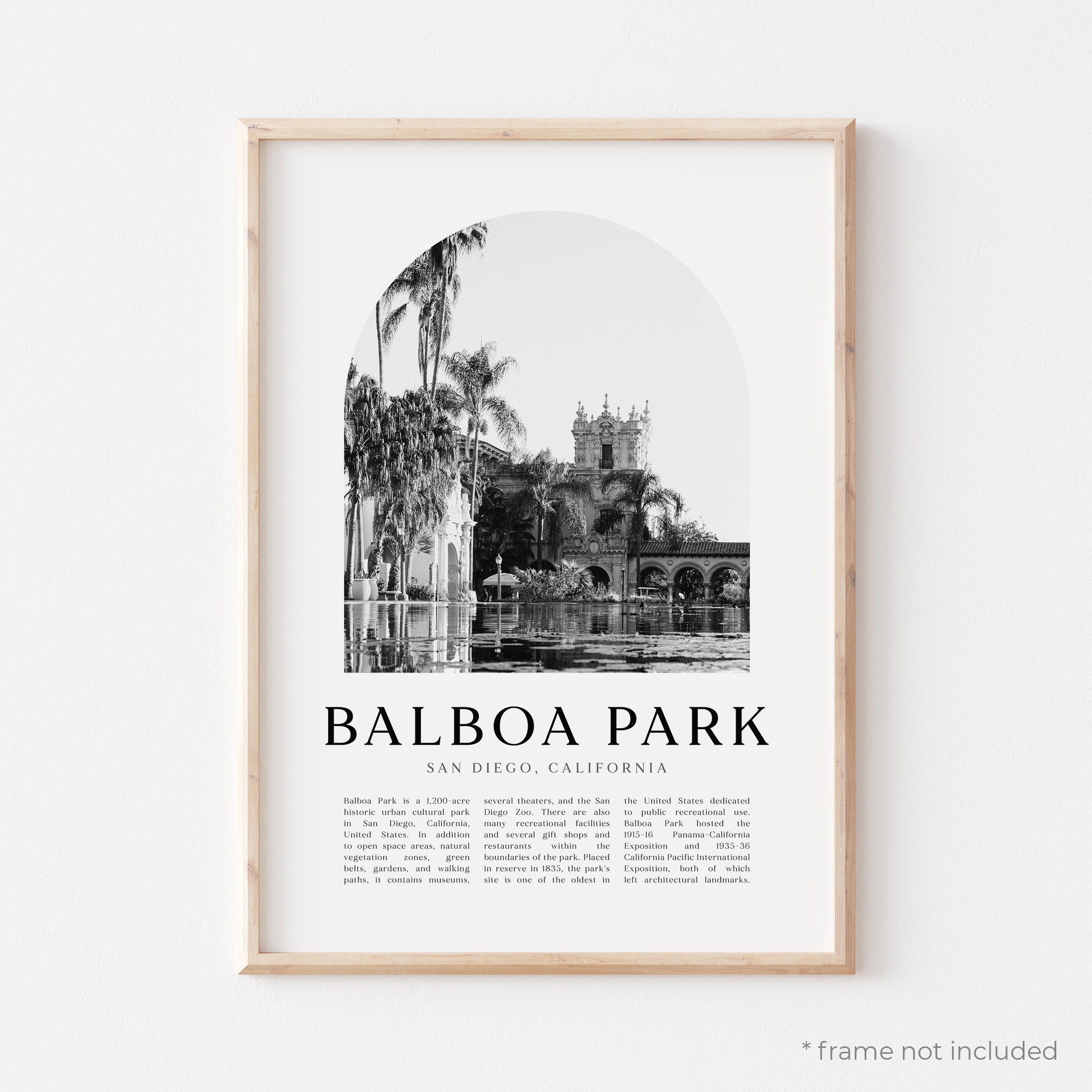 Balboa Park Art Print Balboa Park Poster Balboa Park - Etsy