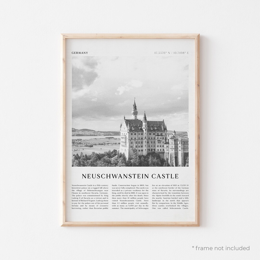 Neuschwanstein Castle Art Print, Neuschwanstein Castle Poster, Germany ...