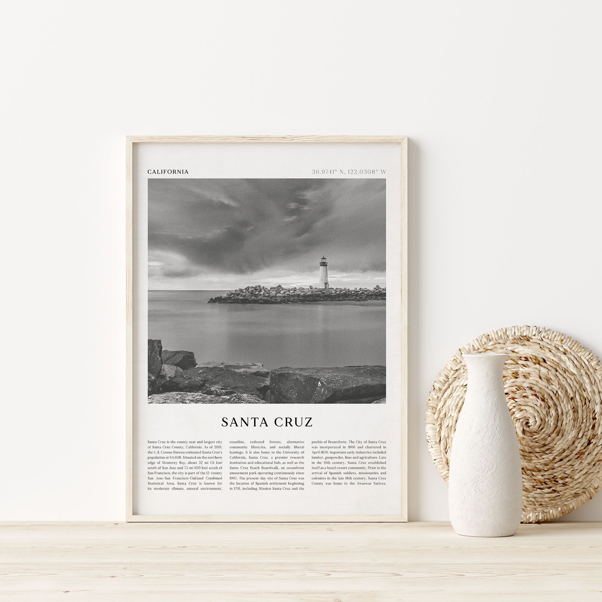 Santa Cruz Art Print Santa Cruz Poster Santa Cruz Photo - Etsy