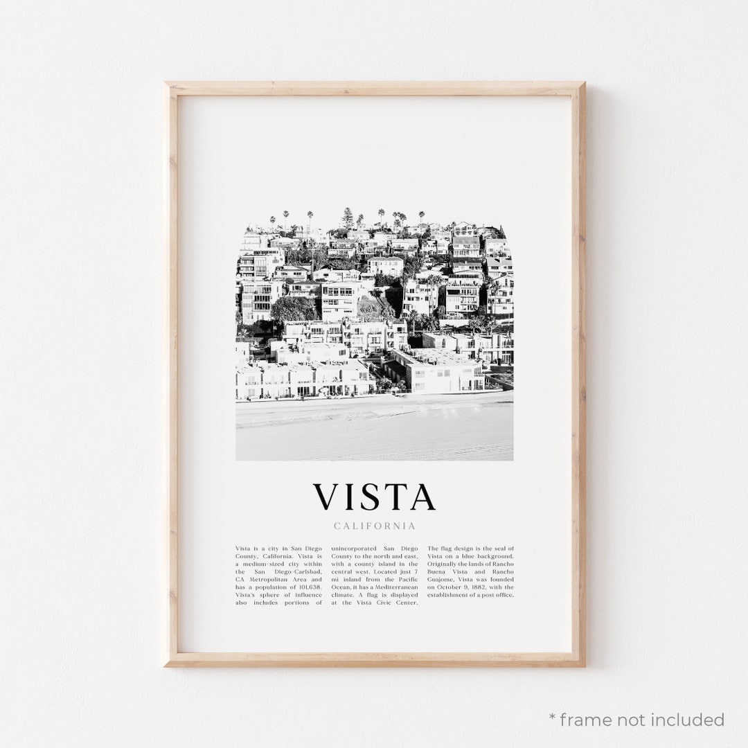 Vista Art Print, Vista Poster, Vista Photo, Vista Wall Art, Vista Black ...