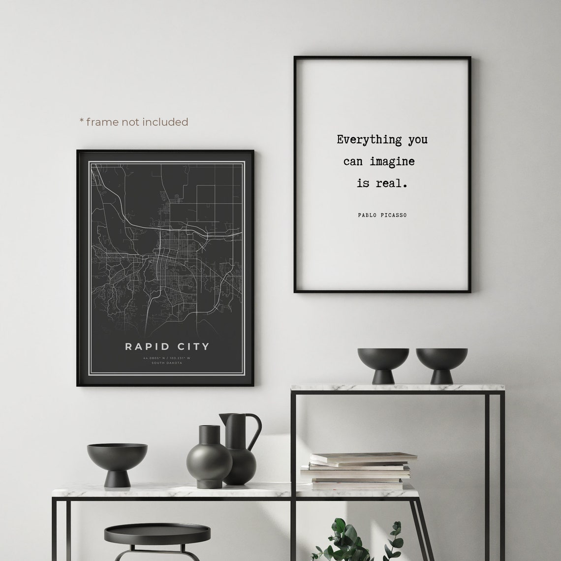 Rapid City Map Print Rapid City Black Map Poster Rapid City - Etsy