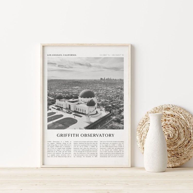 Griffith Observatory Art Print, Griffith Observatory Poster, Los ...